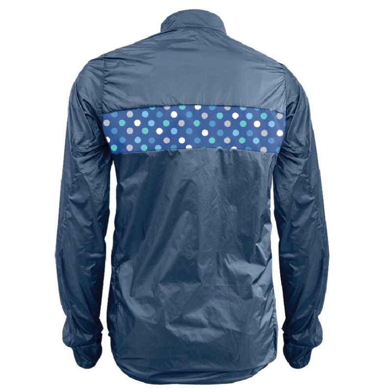 Wattz Ladies Blue Amplify Spots Rain Jacket | Cyclelab