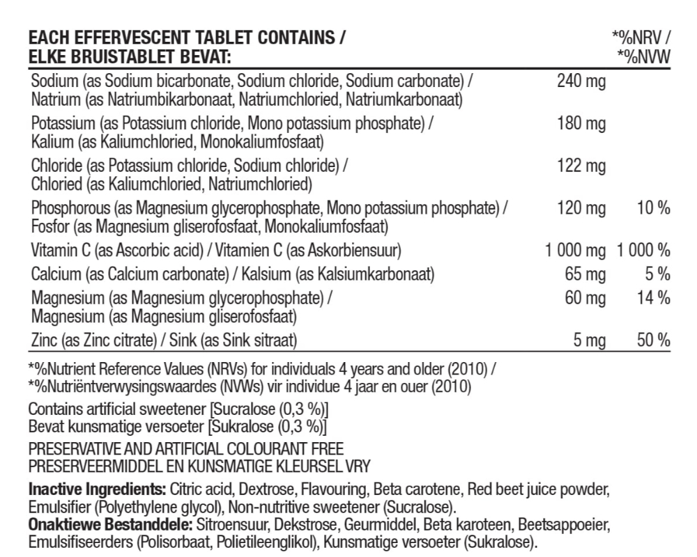 Biogen Electrolyte + Vitamin C 10 Tabs | Cyclelab